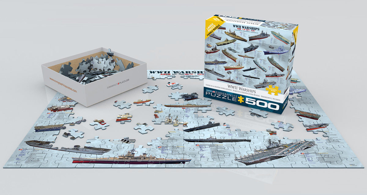 Puzzle: Family Oversize Puzzles - WWII War Ships – Little Shop of Magic