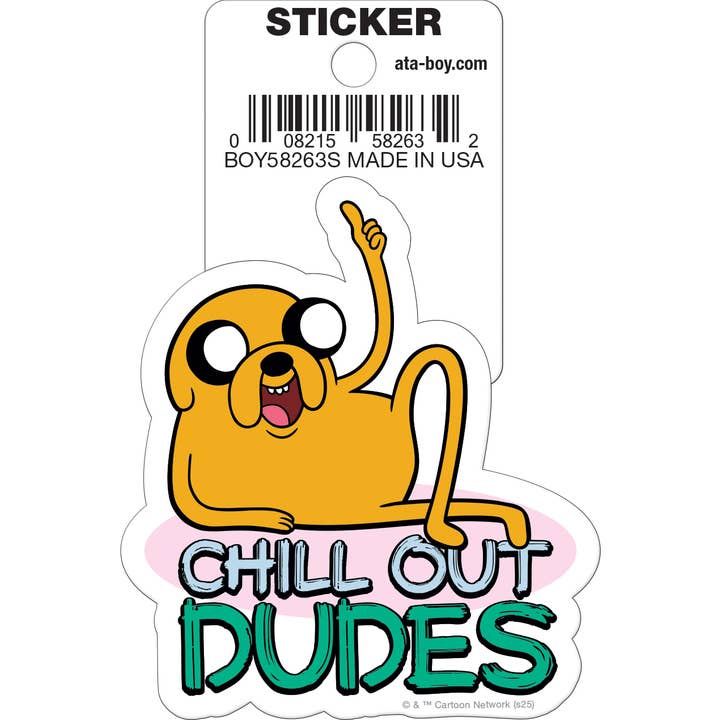 Adventure Time: Jake Chill Out Dudes Die Cut Vinyl Sticker - 3 ...