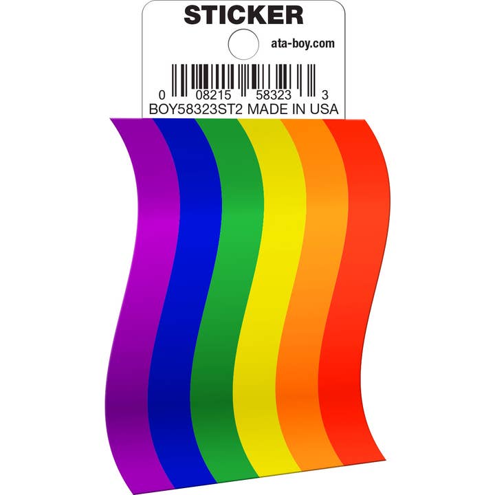 Pride Rainbow Flag Die Cut Vinyl Sticker - 3" – Little Shop of Magic