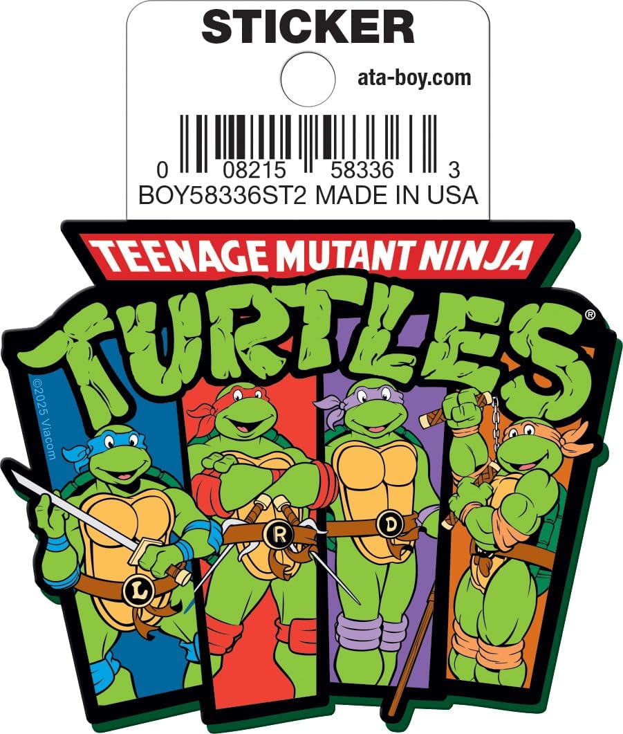 Teenage Mutant Ninja Turtles: Logo Team Die Cut Vinyl Sticker - 3 ...