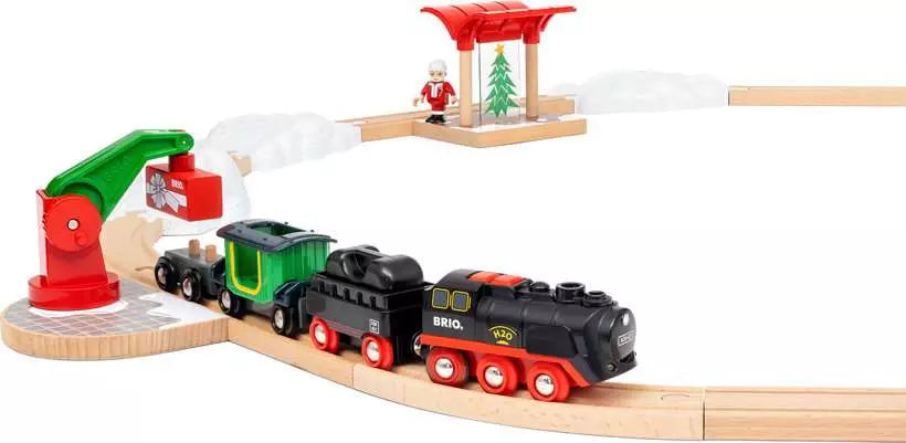Brio: World Train Set Christmas Steaming Train Set – Little Shop of Magic