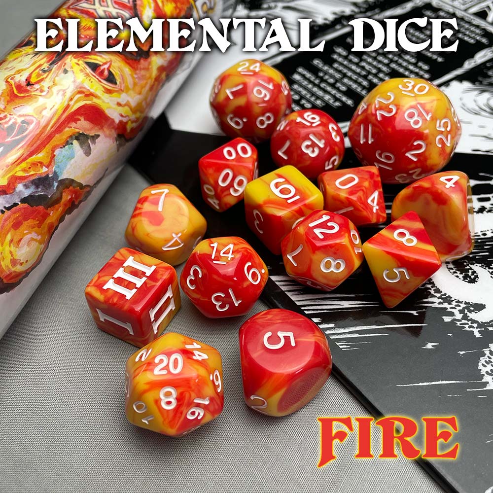 Dungeon Crawl Classics Dice: Elemental Dice - Fire – Little Shop of Magic