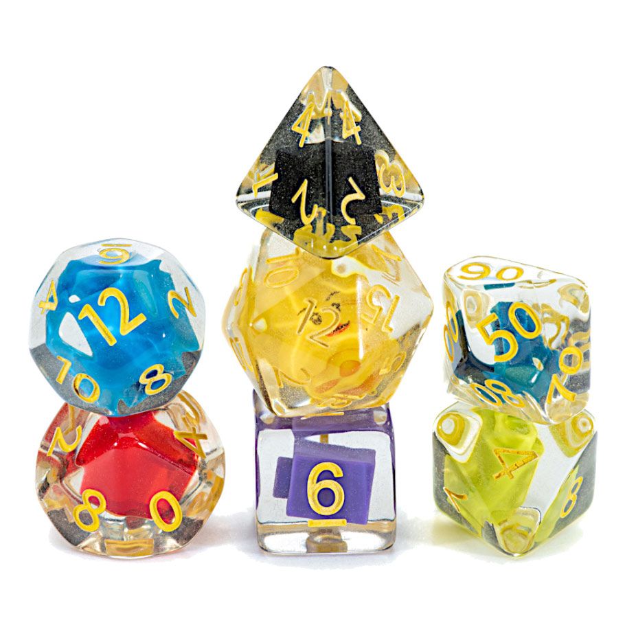 Inclusion Dice: Block Head Dice (7 Polyhedral Dice Set) – Little Shop ...