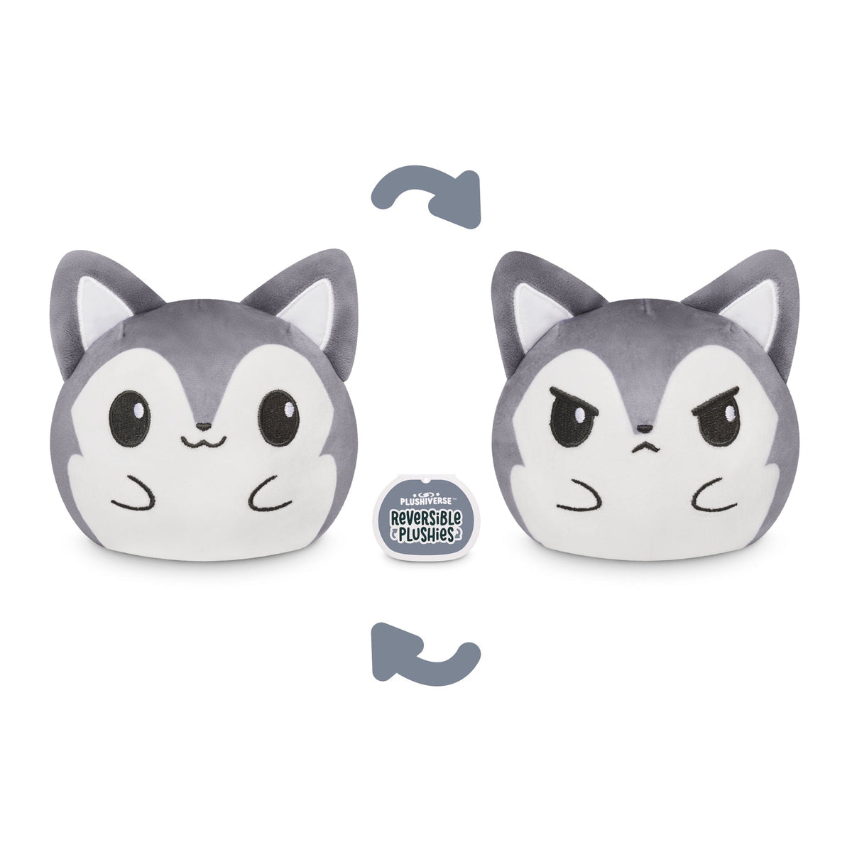 TeeTurtle Reversible Plushie: Kawaii Cuties - Fierce Wolf - 4" – Little ...