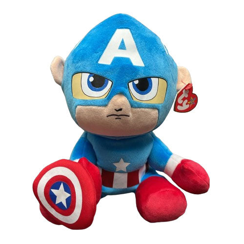 Ty Marvel Beanie Babies: Captain America Floppy (Medium) – Little Shop ...