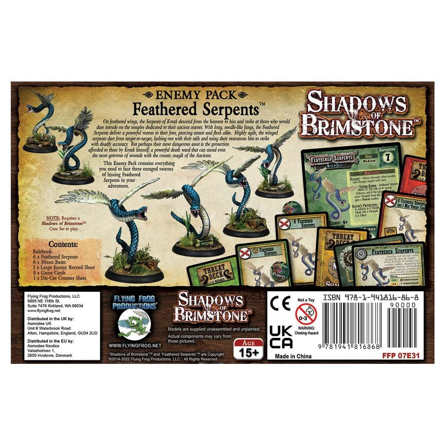 Shadows of Brimstone: Feathered Serpents Enemy Pack – Little Shop of Magic