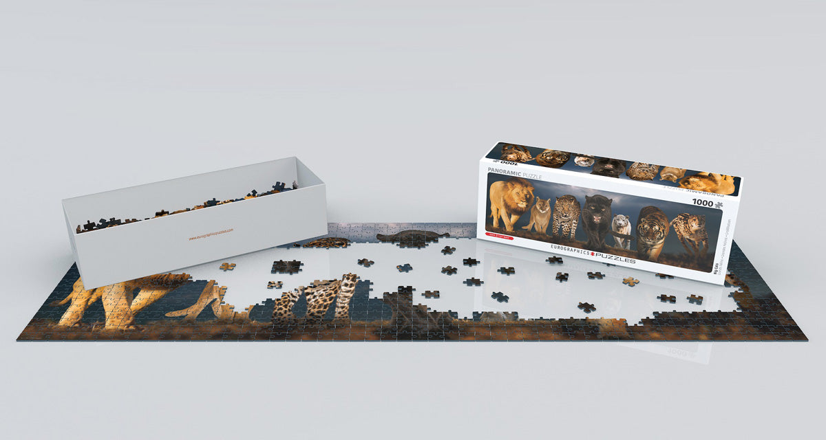 Puzzle: Panoramic Puzzles - Big Cats – Little Shop of Magic