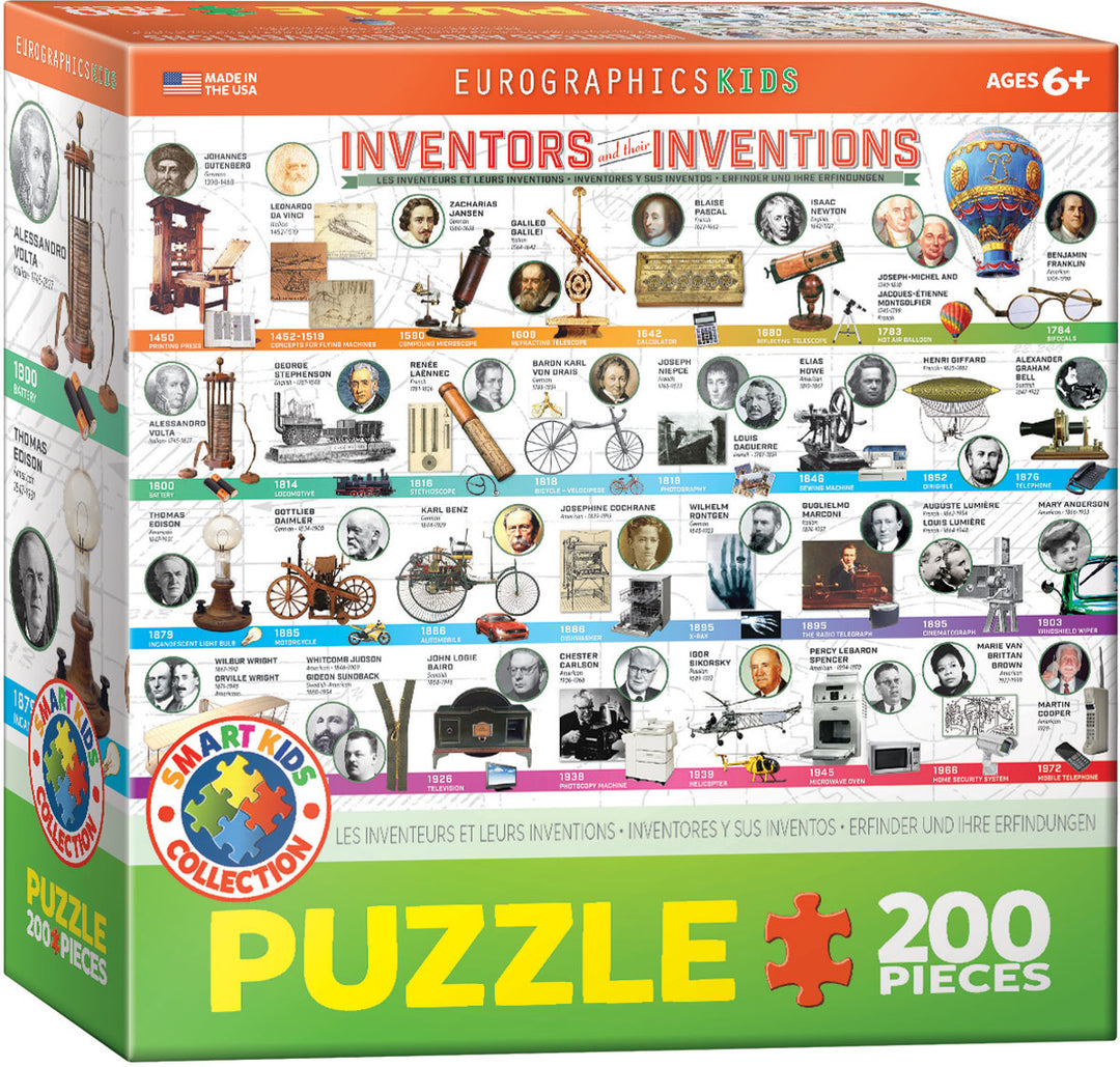 Puzzle: Educational Charts for Kids - Inventors and their Inventions ...