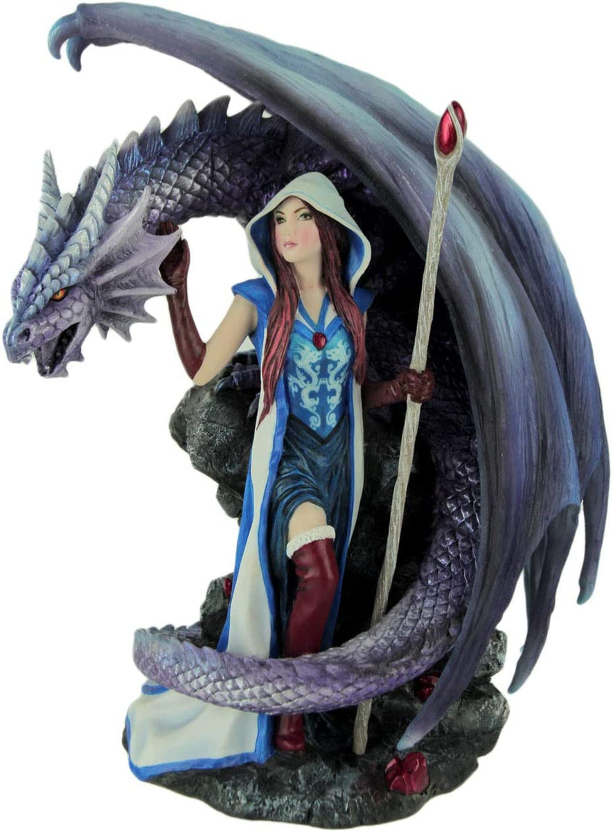 Dragon's Mage by Anne Stoke Sorceress and Dragon Statue – Little Shop ...