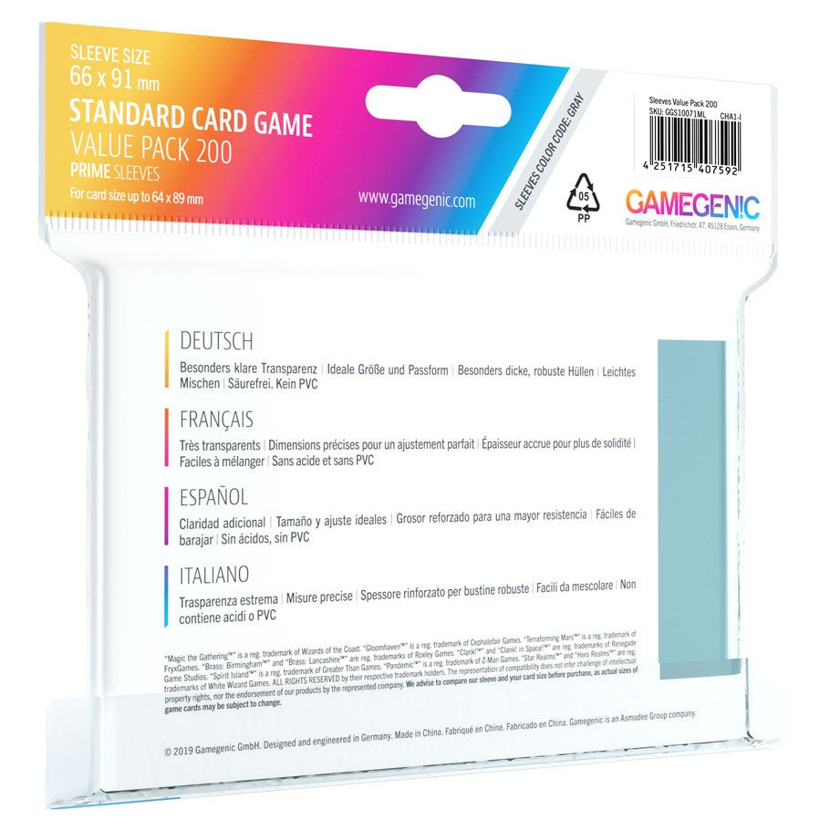 GameGenic PRIME Standard Card Game Sleeves - Value Pack 200 – Little ...